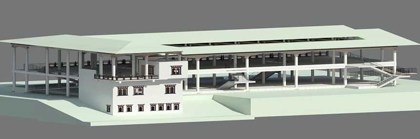 Design and Drawing of G+2 Storied RCC frames vegetable market shed at ...